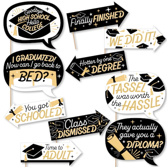 Funny Goodbye High School Hello College Graduation Party - Etsy