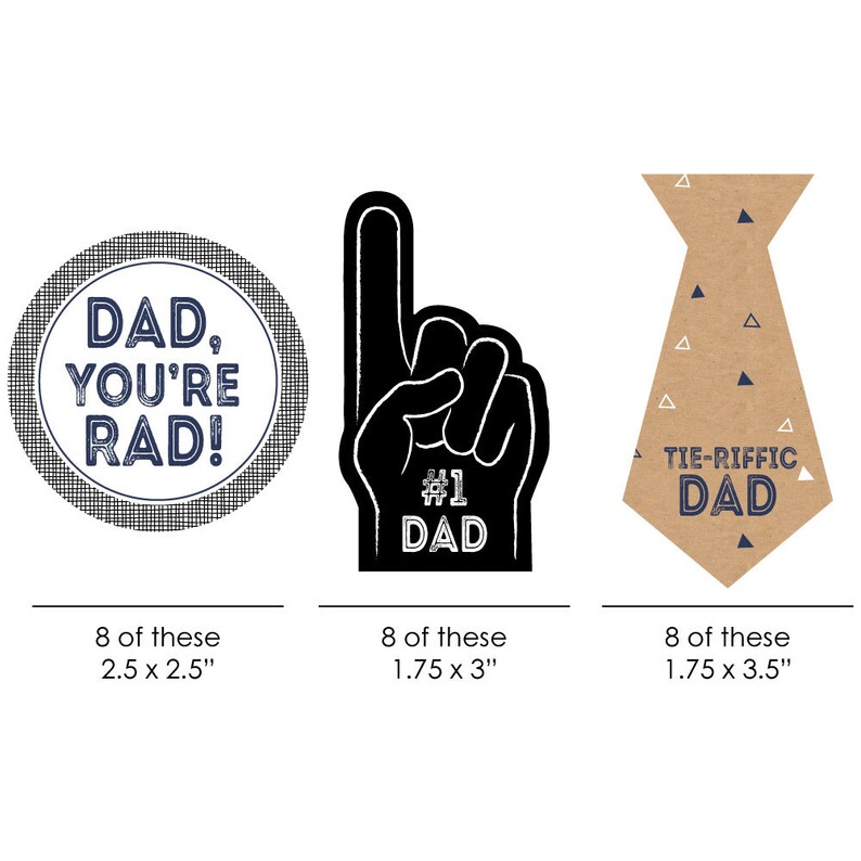 Father's Day Paper Straw Décor My Dad is Rad | Etsy