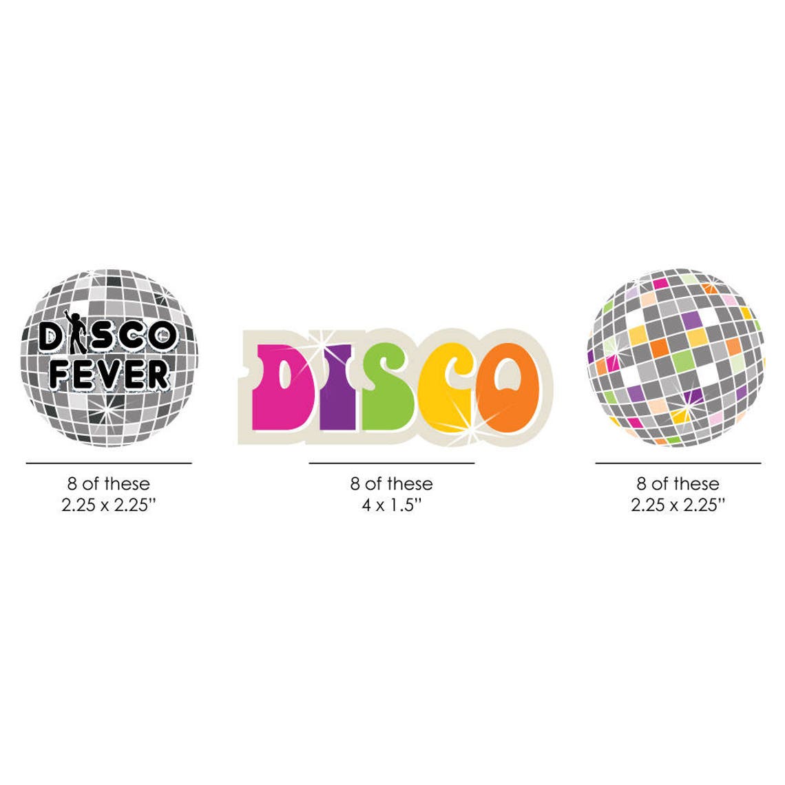 70's Disco DIY Shaped 1970s Disco Fever Party Cut-outs - Etsy