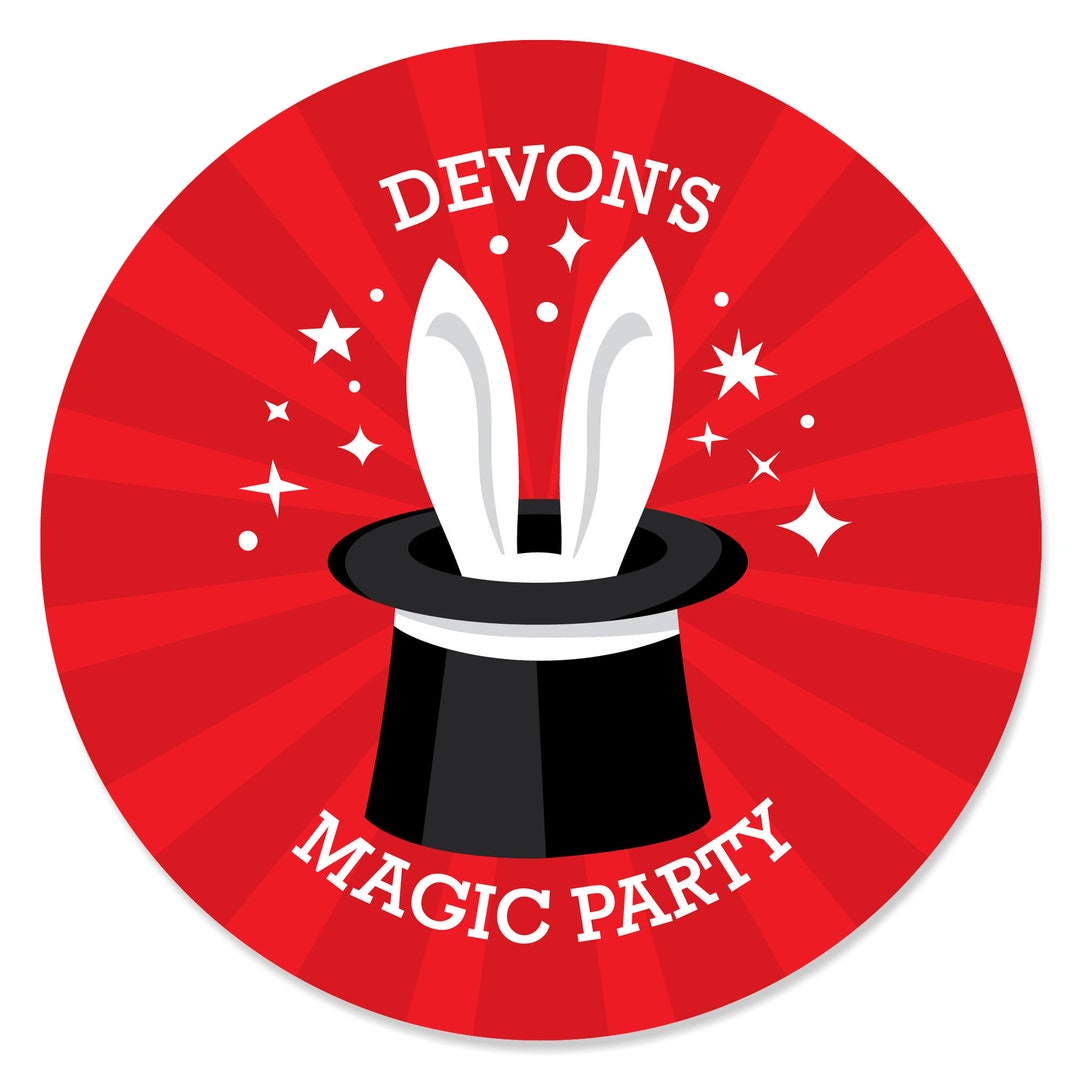 Personalized Ta-da, Magic Show - Custom Magical Birthday Party Favor ...