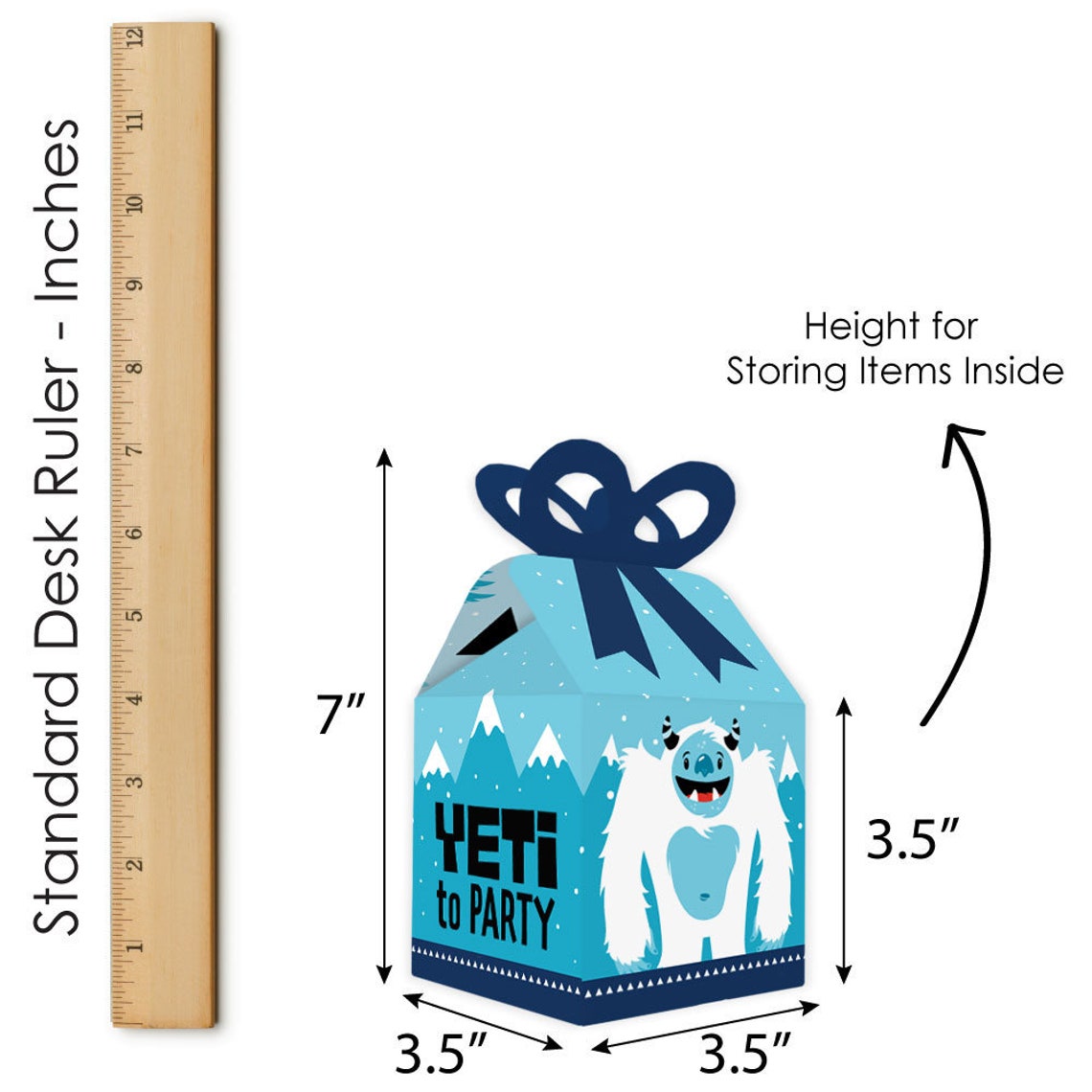 Yeti to Party Square Favor Gift Boxes Abominable Snowman - Etsy
