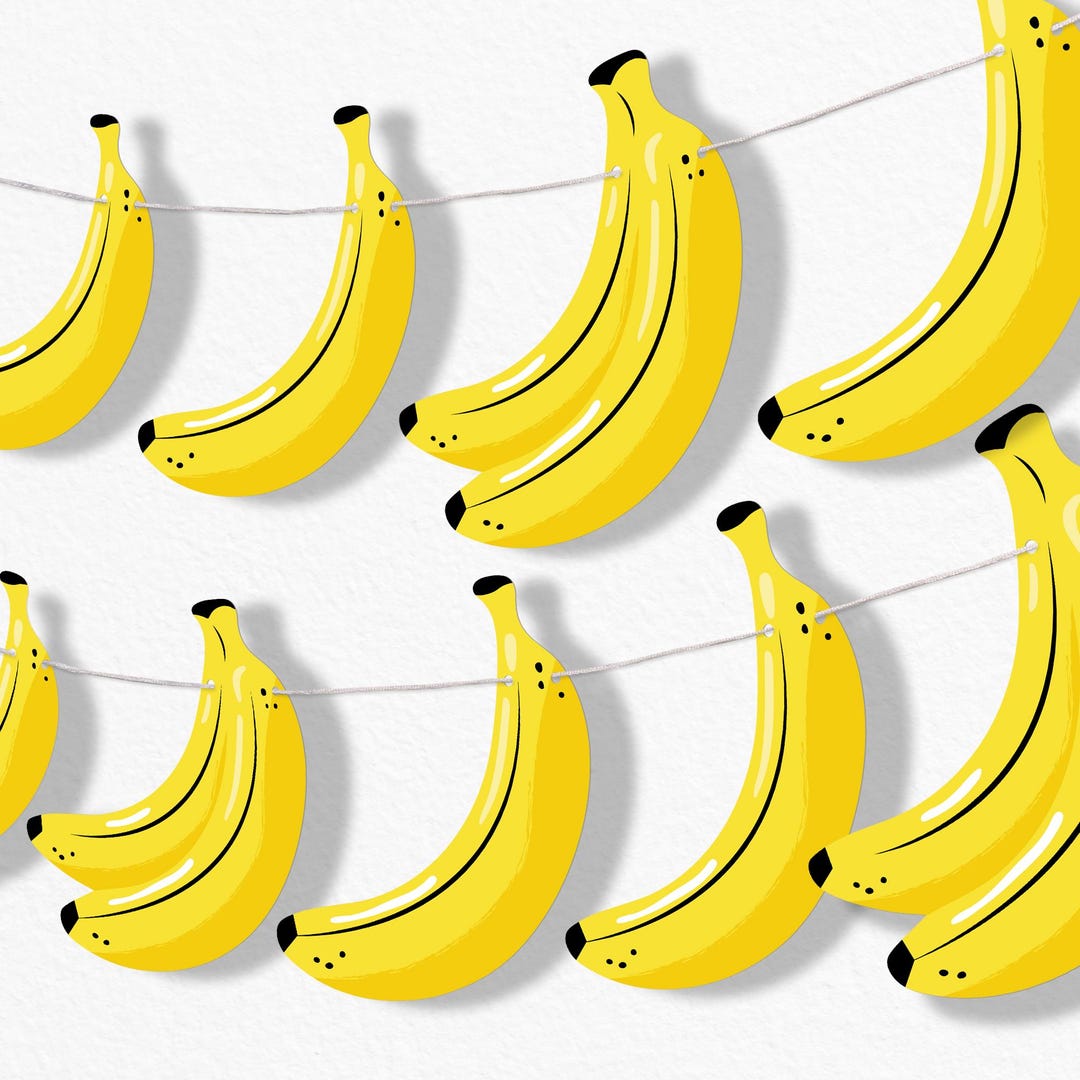 Let's Go Bananas Garland Banner, Tropical Party Birthday Decorations ...