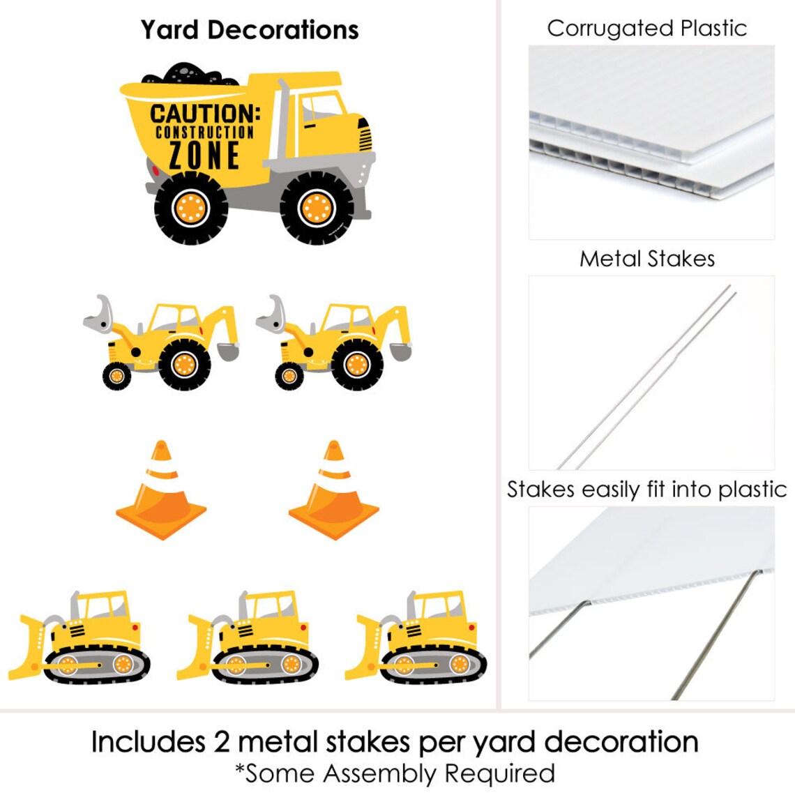 Dig It Construction Party Zone Yard Sign and Outdoor Lawn | Etsy