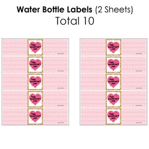 Be My Galentine - Mini Wine Labels, Wine Labels and Water Bottle Labels ...