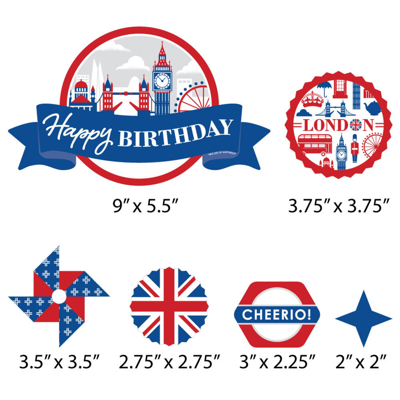 Cheerio London British UK Birthday Party Cake Decorating - Etsy