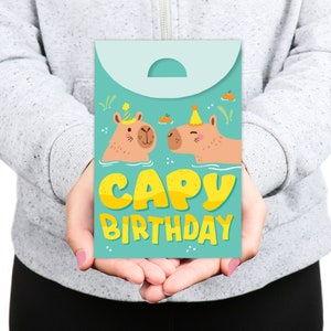 Capy Birthday - Capybara Gift Favor Bags - Party Goodie Boxes - Set of ...