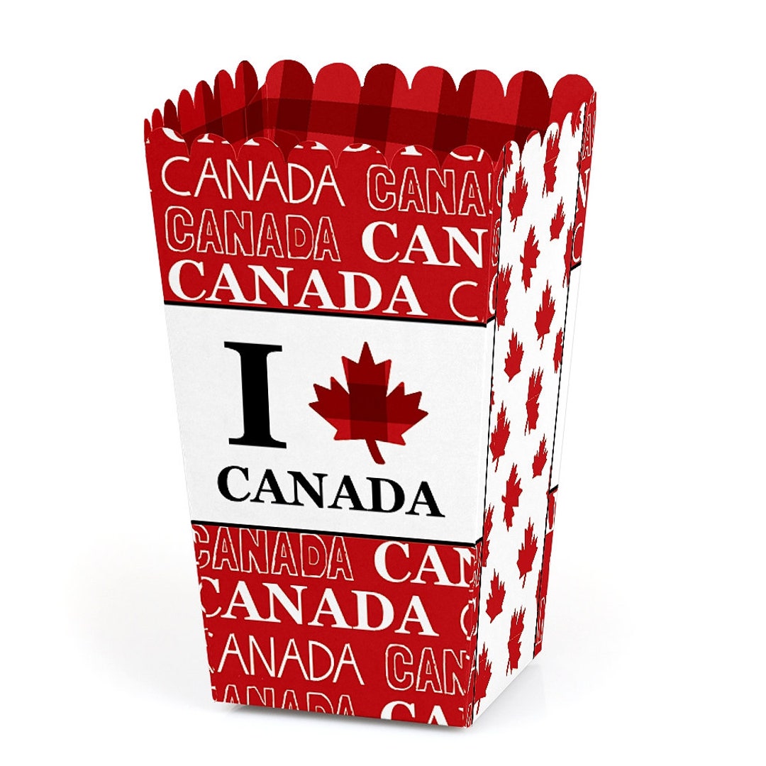 Canada Day - Canadian Party Favor Popcorn Treat Boxes - Set of 12 - Etsy
