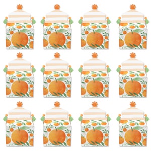 Little Clementine - Treat Box Party Favors - Orange Citrus Baby Shower ...