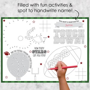 End Zone - Football - Paper Birthday Party Coloring Sheets - Activity ...