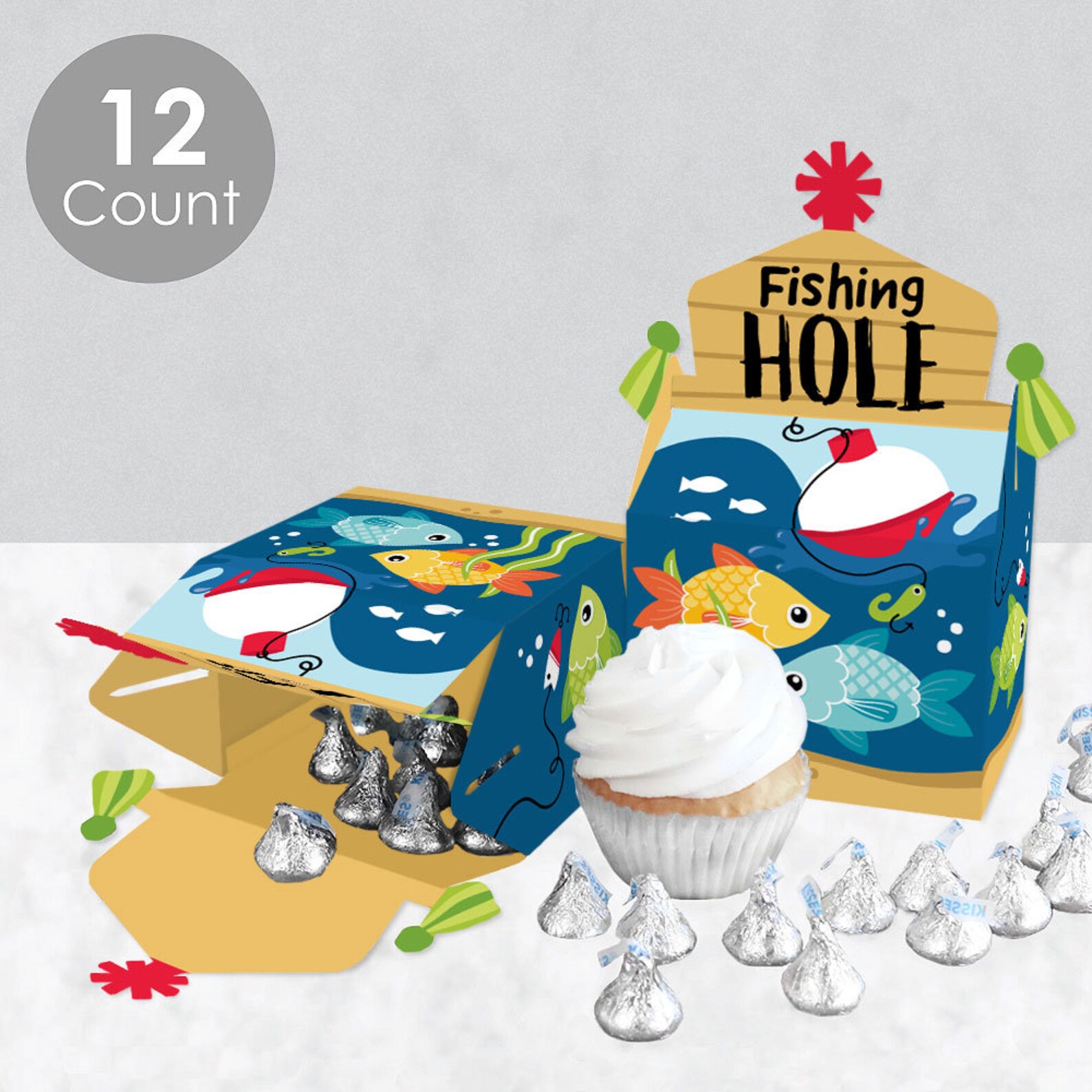 Lets Go Fishing Treat Box Party Favors Fish Themed - Etsy