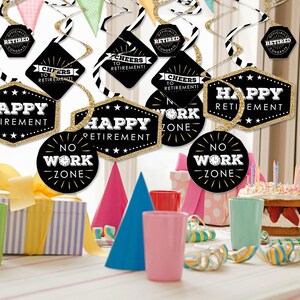 Happy Retirement Party Hanging Decorations - Hanging Party Supplies ...