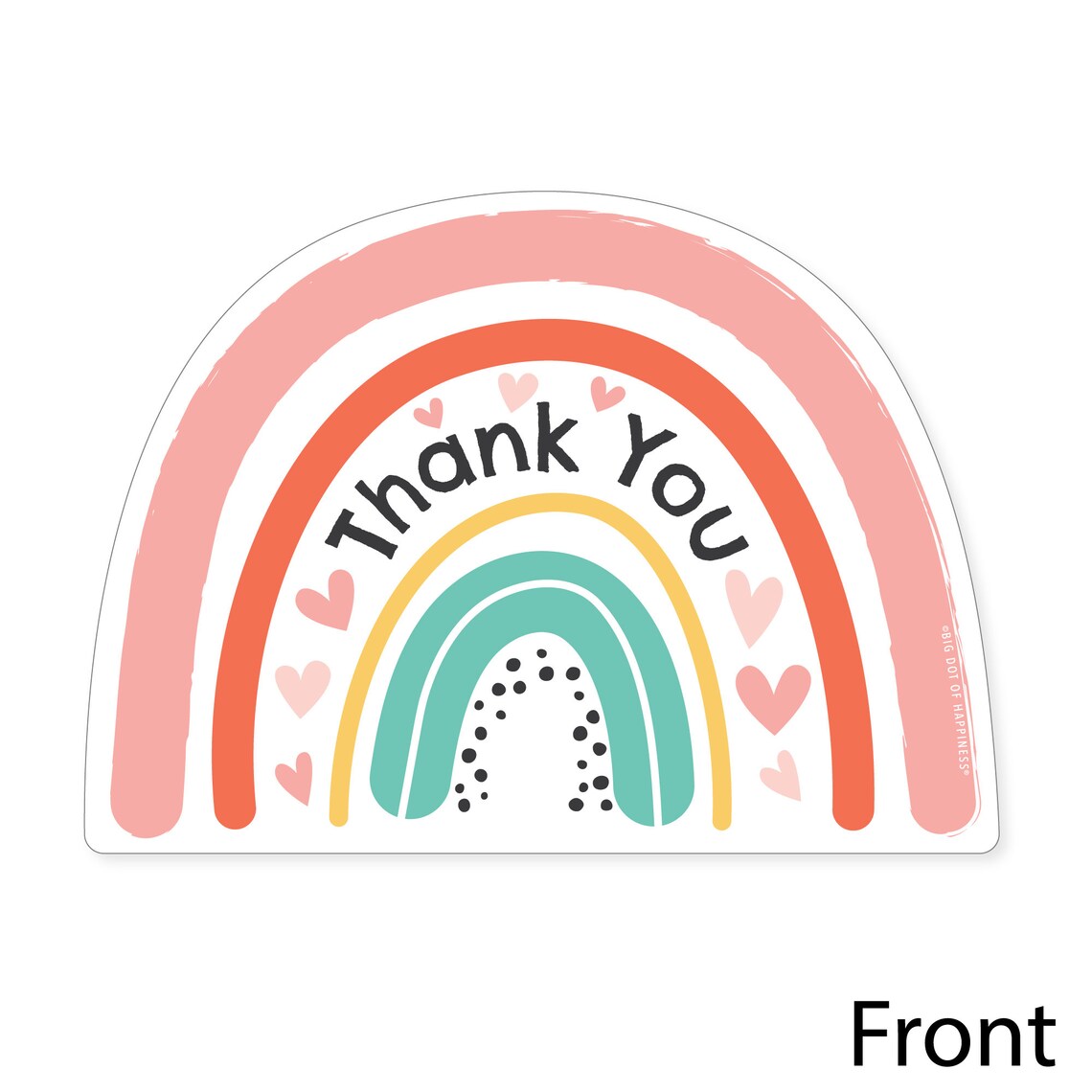 Hello Rainbow - Shaped Thank You Cards - Boho Baby Shower and Birthday ...