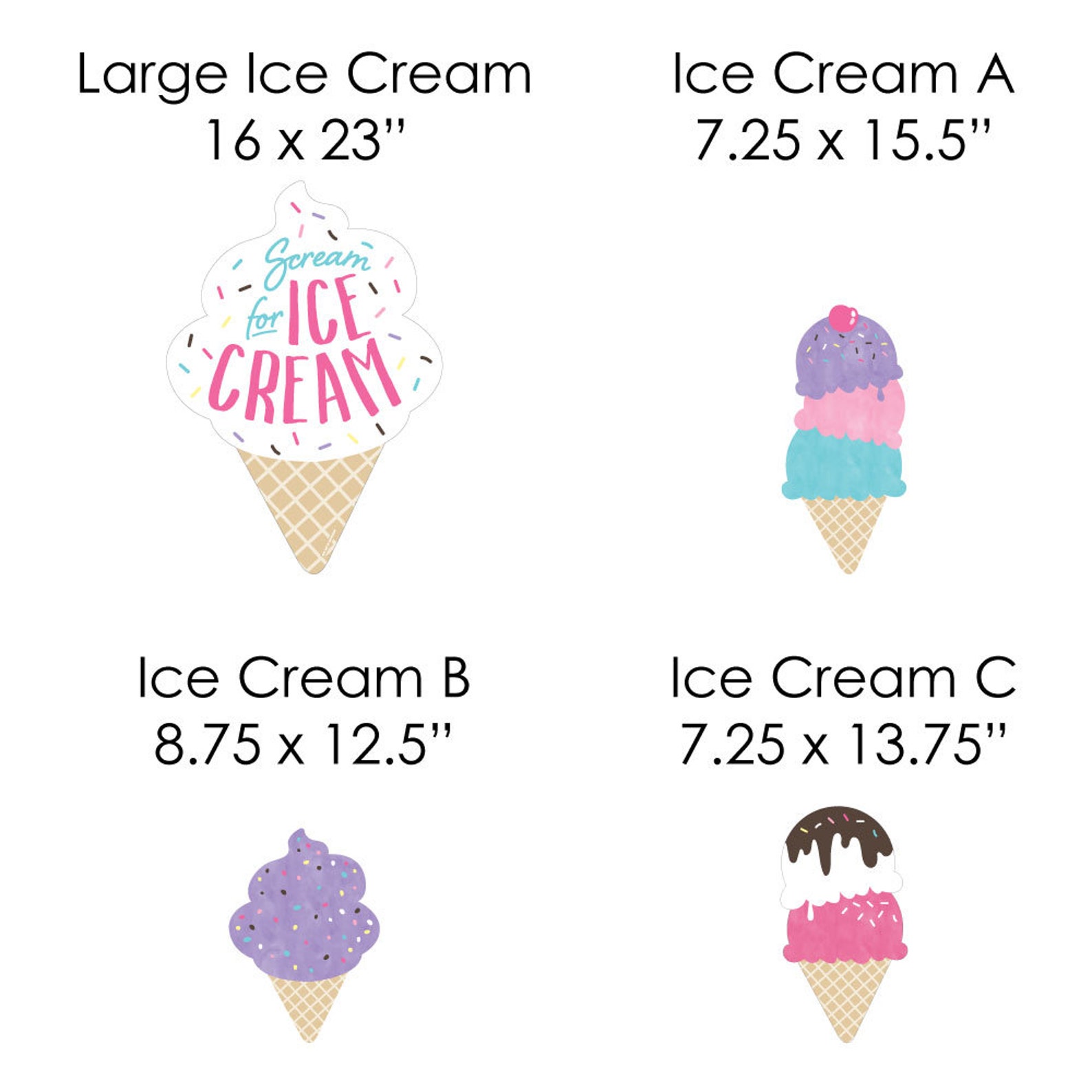 Scoop up the Fun Ice Cream Yard Sign and Outdoor Lawn | Etsy