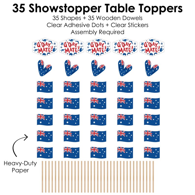 Australia Day Gday Mate Aussie Party Centerpiece Sticks Etsy