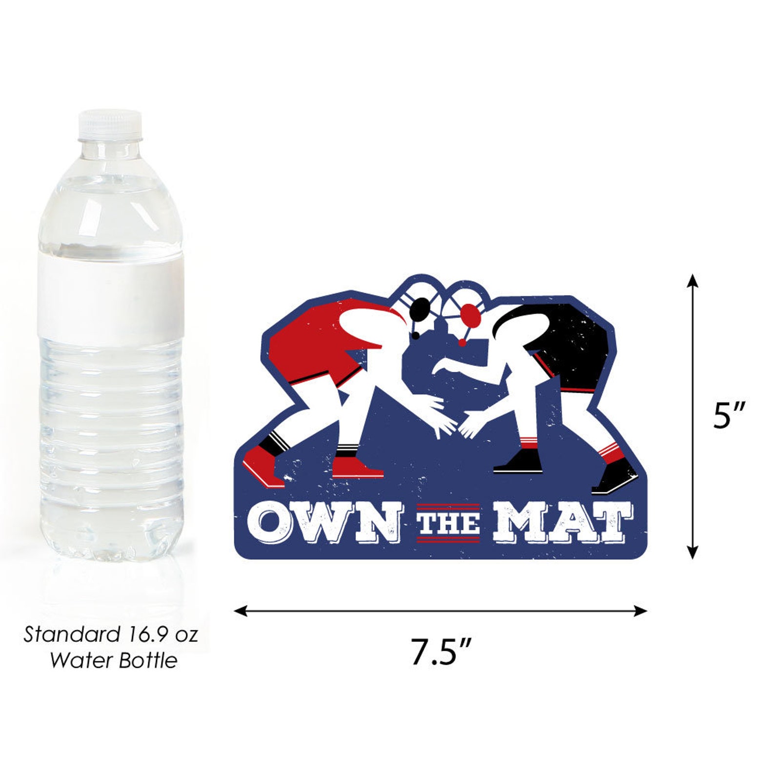 Own the Mat Wrestling DIY Decorations Party Essentials - Etsy