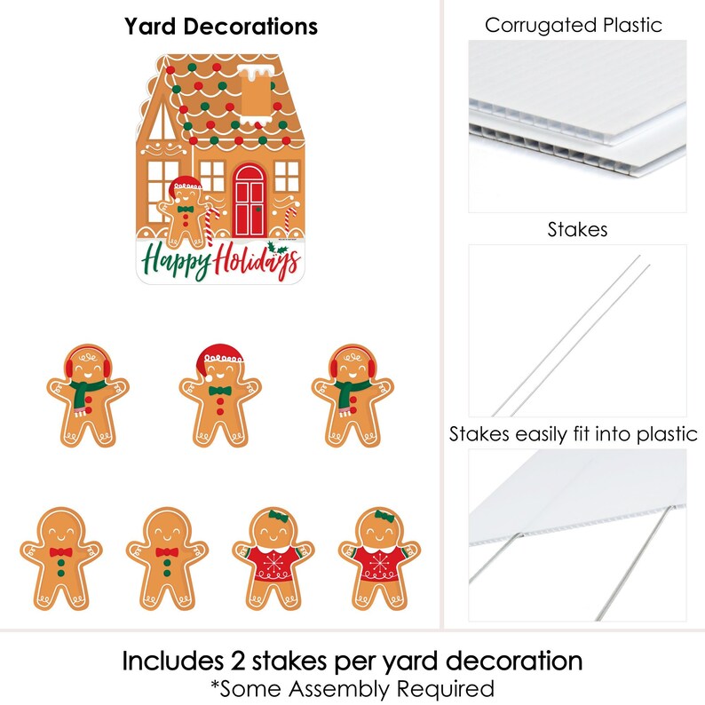 Gingerbread Christmas - Yard Sign and Outdoor Lawn Decorations ...