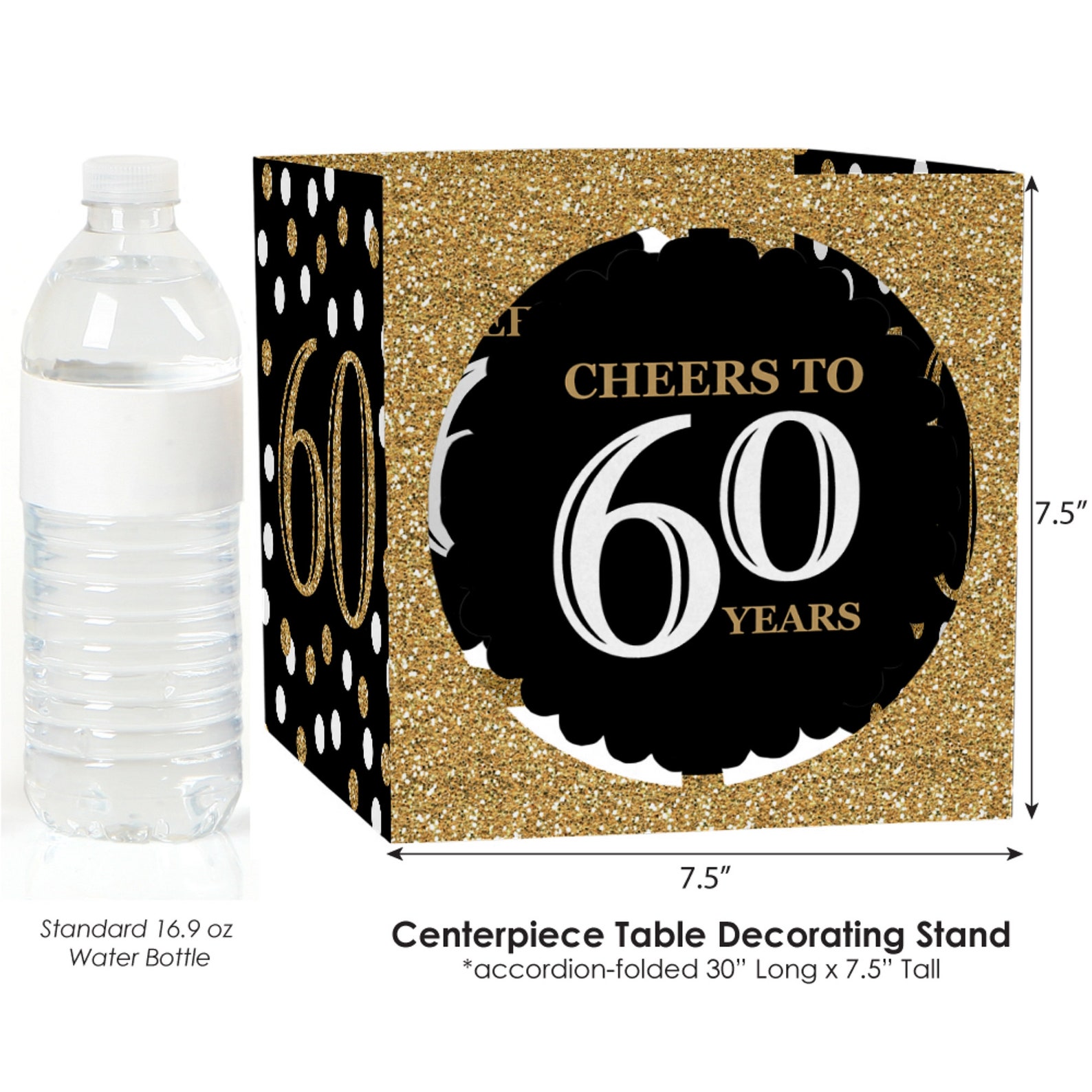 60th Birthday Party - Centerpiece Table Decoration Kit - Adult 60th ...