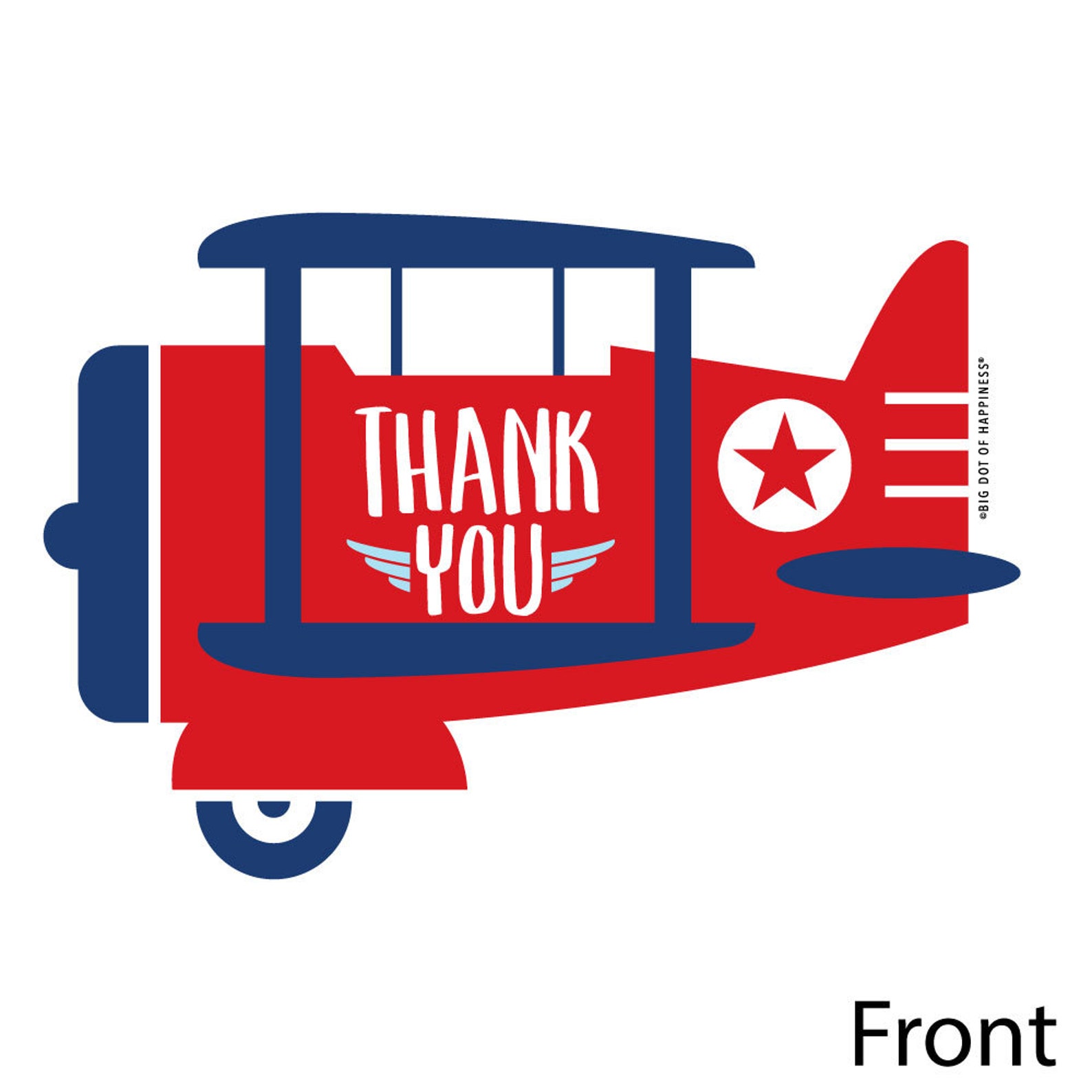 Taking Flight - Airplane - Shaped Thank You Cards - Vintage Plane Baby ...