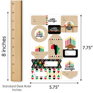 Happy Kwanzaa - Assorted African Heritage Holiday Party Gift Tag Labels ...