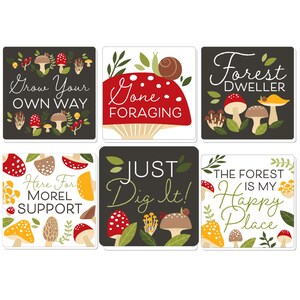 Wild Mushrooms - Funny Red Toadstool Party Decorations - Drink Coasters ...