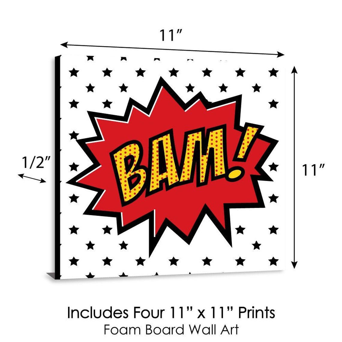 BAM Superhero Kids Room Nursery Décor and Home Décor 11 | Etsy