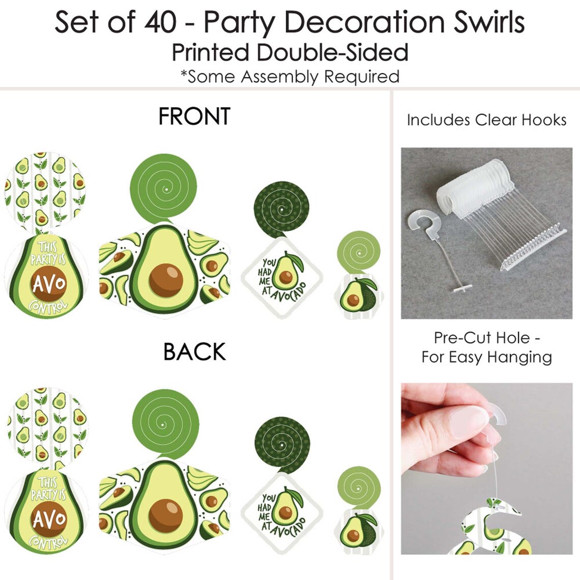 Hello Avocado Fiesta Party Hanging Decor Party Decoration - Etsy