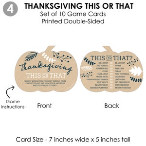 Happy Thanksgiving - 4 Fall Harvest Party Games - 10 Cards Each ...