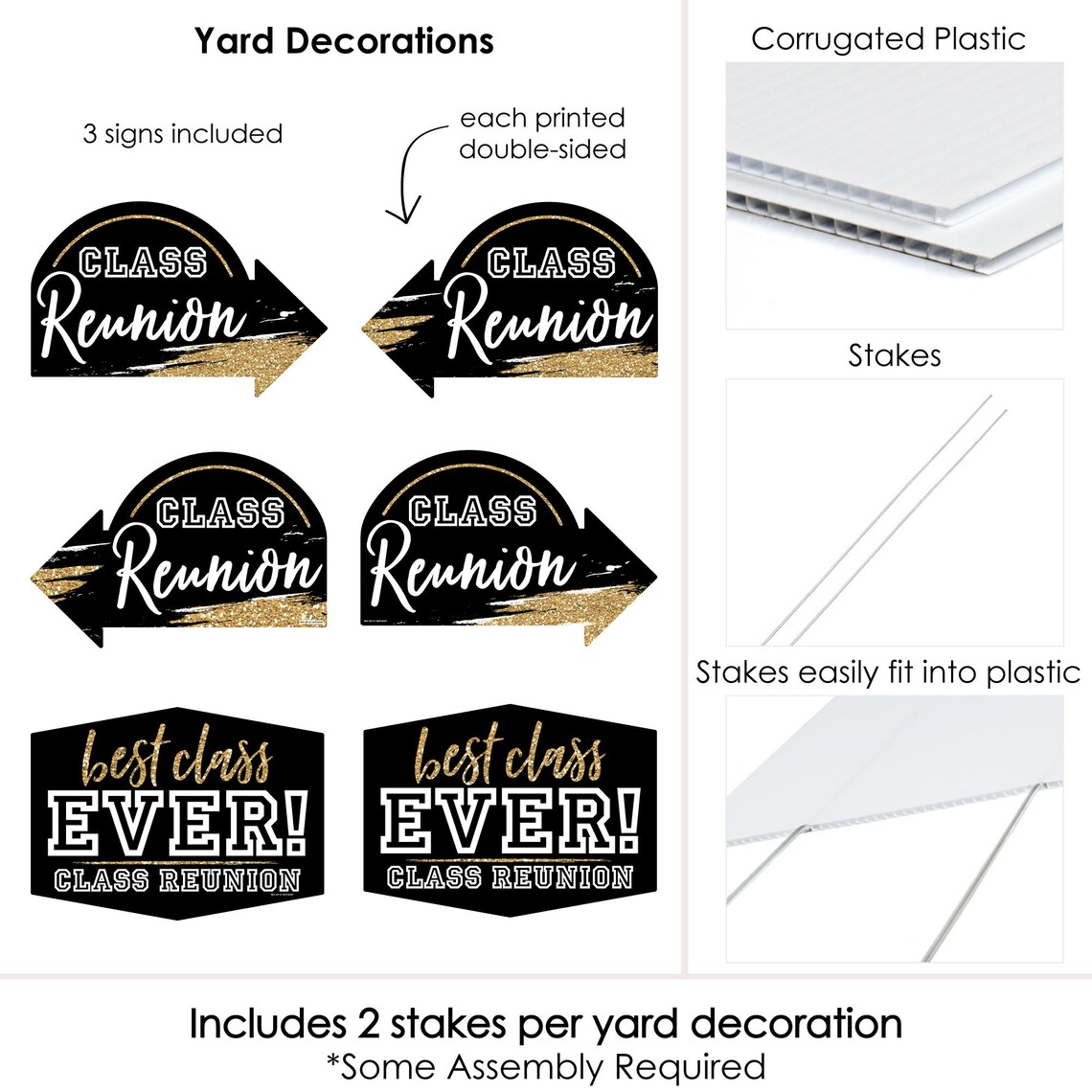 Reunited School Class Reunion Party Yard Sign With Stakes - Etsy