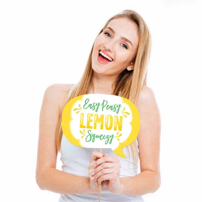 Funny so Fresh - Lemon - Citrus Lemonade Party Photo Booth Props Kit ...
