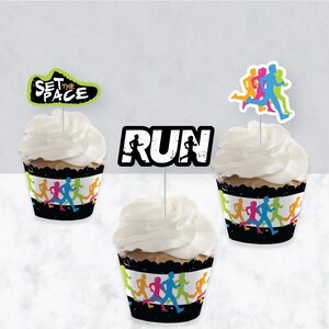 Set the Pace - Running - Cupcake Decoration - Track, Cross Country or ...