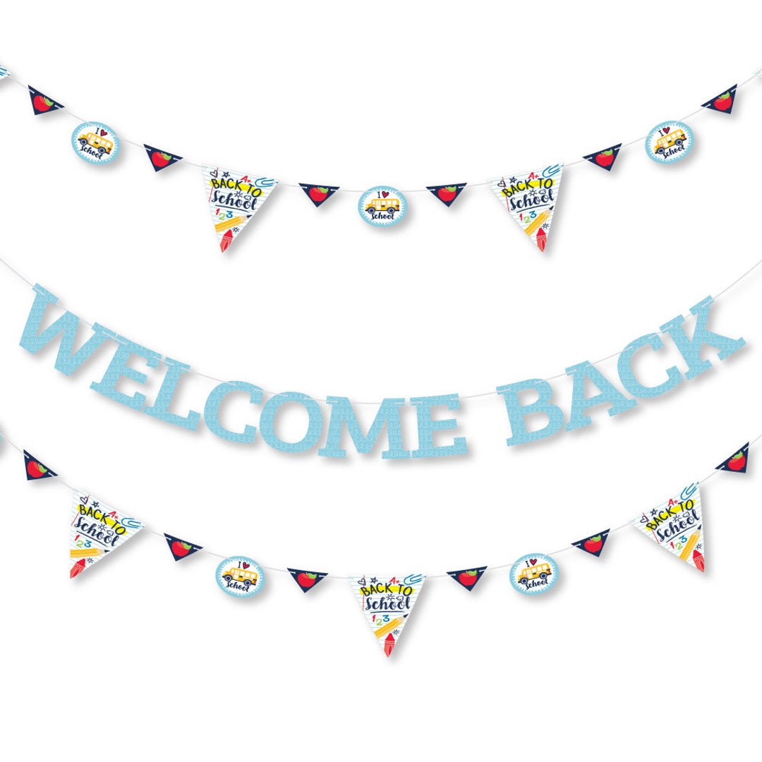 Back to School - First Day of School Classroom Letter Banner Decoration ...