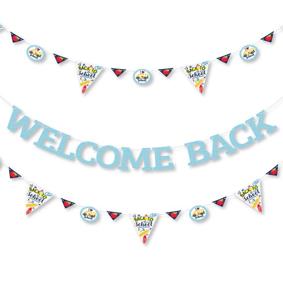 Back to School - First Day of School Classroom Letter Banner Decoration ...