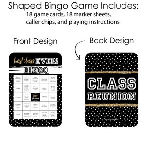 Reunited - Classmate Bingo Cards and Markers - School Class Reunion ...