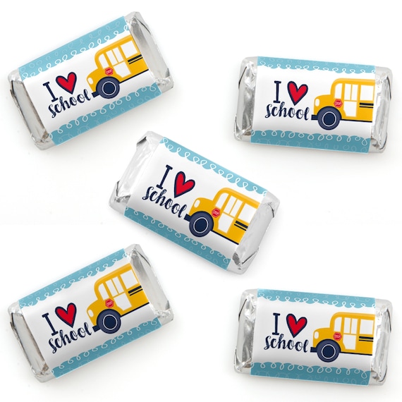 Back to School - Mini Candy Bar Wrapper Stickers - First Day of School ...