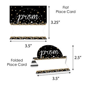 Prom - Prom Night Party Tent Buffet Card - Table Setting Name Place ...