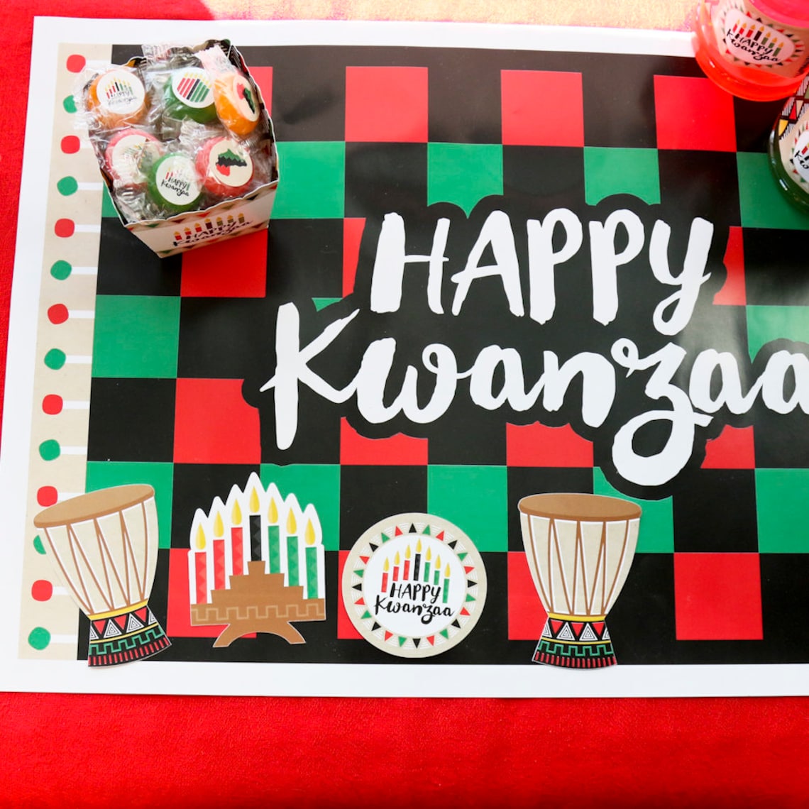 Happy Kwanzaa Diy Shaped African Heritage Holiday Party - Etsy