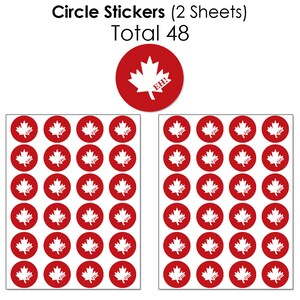 Canada Day - Mini Candy Bar Wrappers, Round Candy Stickers & Circle ...