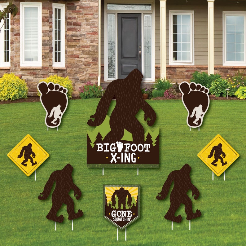 Sasquatch Crossing Yard Sign and Outdoor Lawn Decorations | Etsy Sasquatch Crossing Yard Sign and Outdoor Lawn Decorations | Etsy