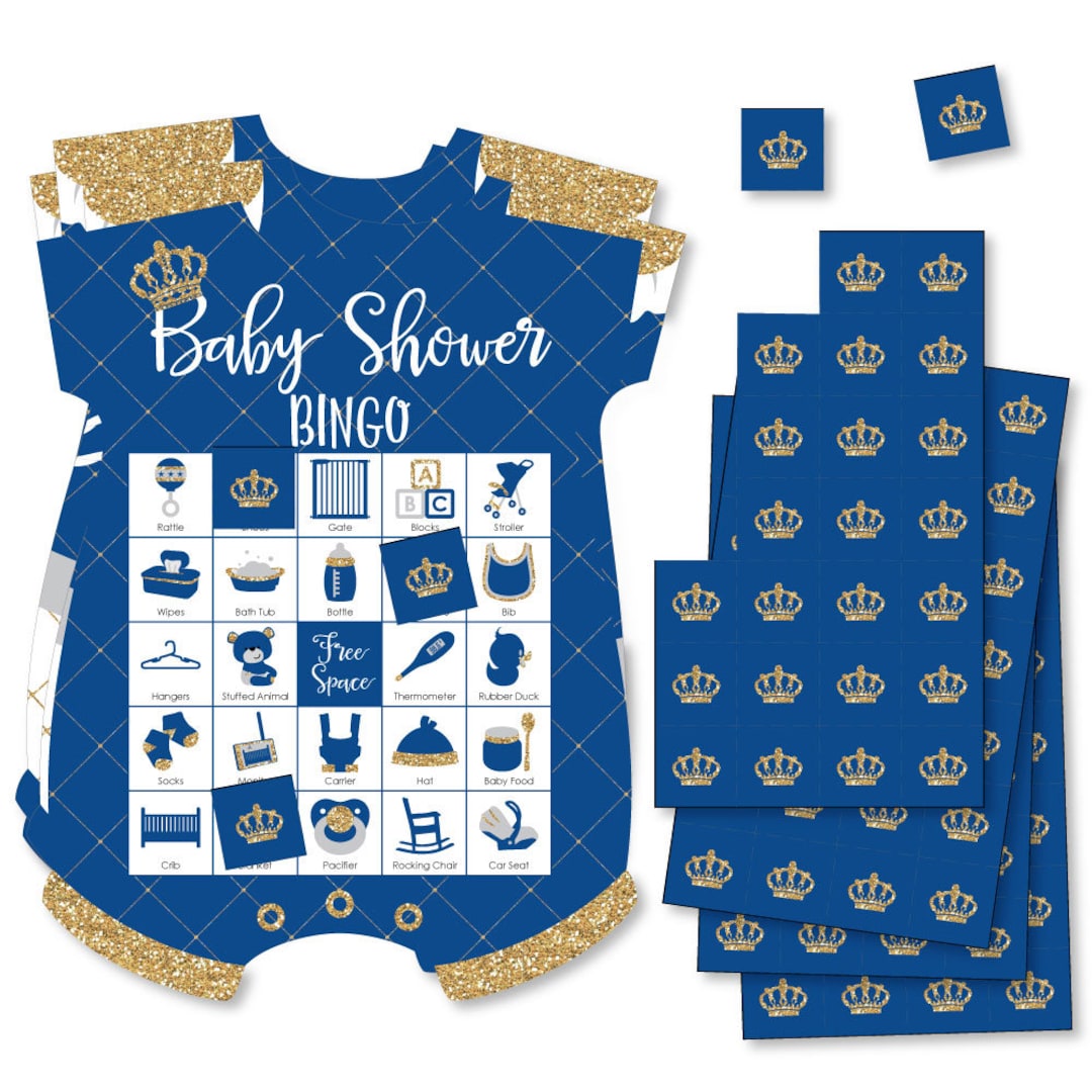 Royal Prince Charming - Picture Bingo Cards and Markers - Baby Shower ...