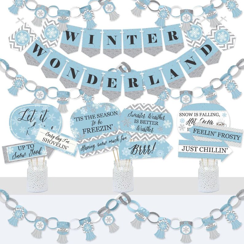 Winter Wonderland Banner and Photo Booth Decorations | Etsy