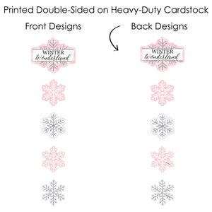 Pink Winter Wonderland Holiday Snowflake Birthday Party and | Etsy