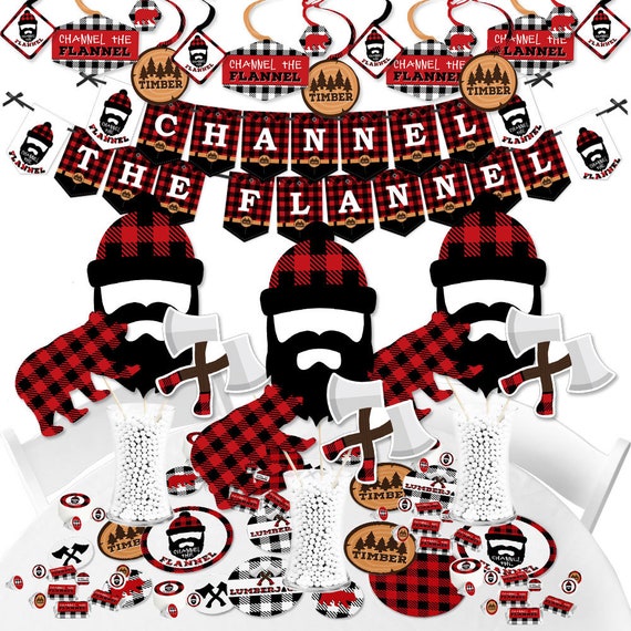Lumberjack - Channel The Flannel - Buffalo Plaid Party Supplies ...