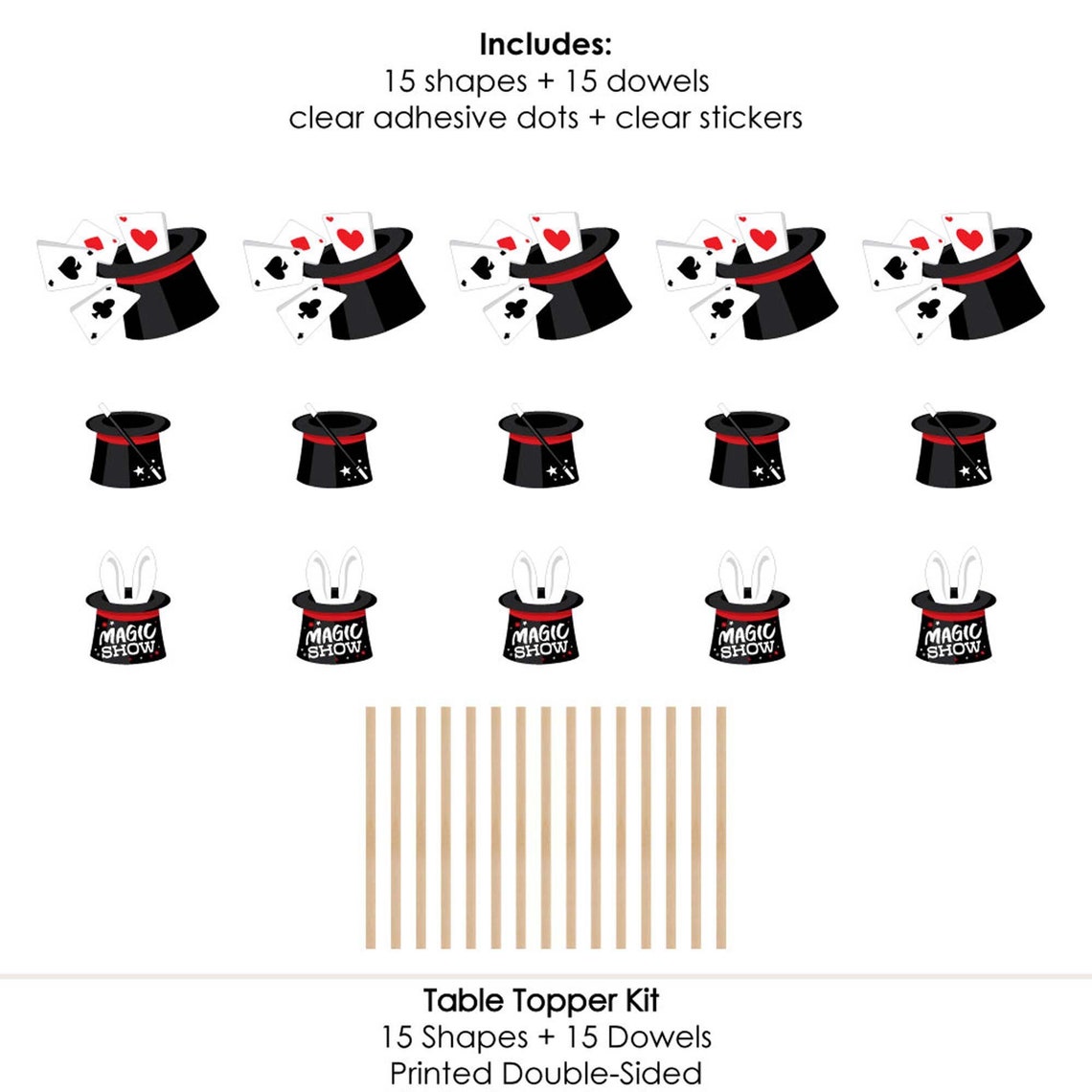 Ta-da Magic Show Magical Birthday Party Centerpiece Sticks - Etsy