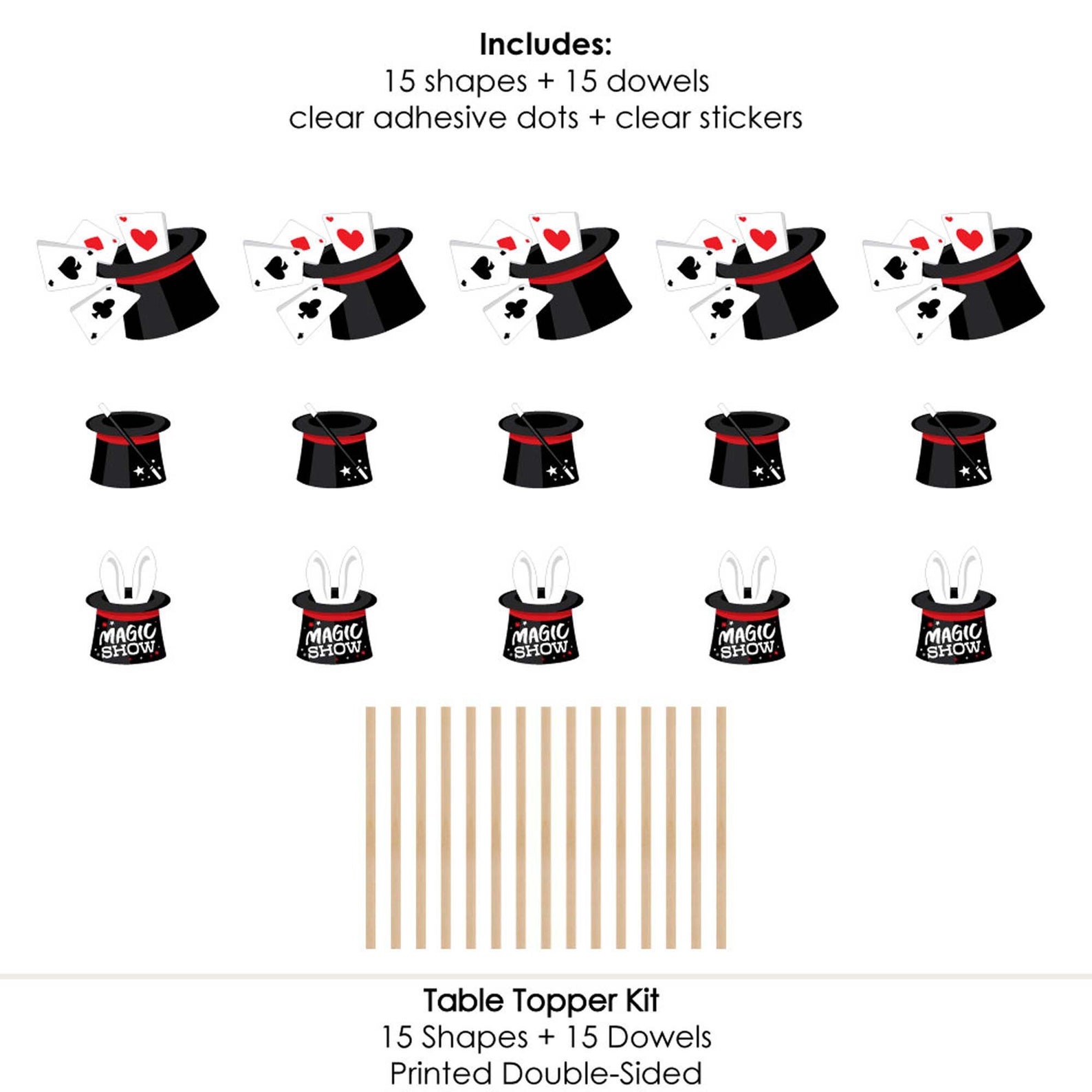 Ta-da Magic Show Magical Birthday Party Centerpiece Sticks - Etsy