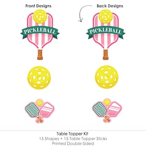 Pink Pickleball - Country Club Party Centerpiece Sticks - Table Toppers ...