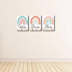 Hello Rainbow - Boho Kids Bathroom Rules Wall Art - 7.5 X 10 Inches ...