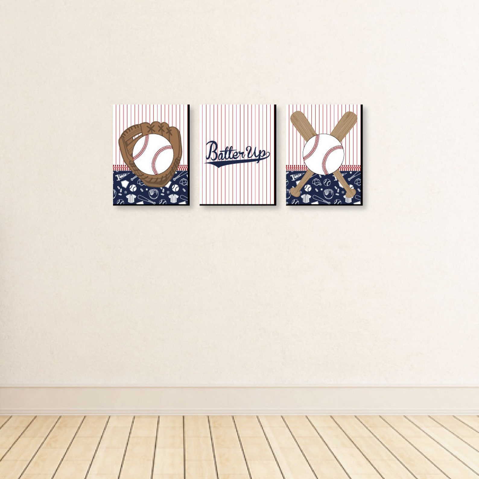 Batter up Baseball Sports Themed Nursery Wall Art Kids - Etsy