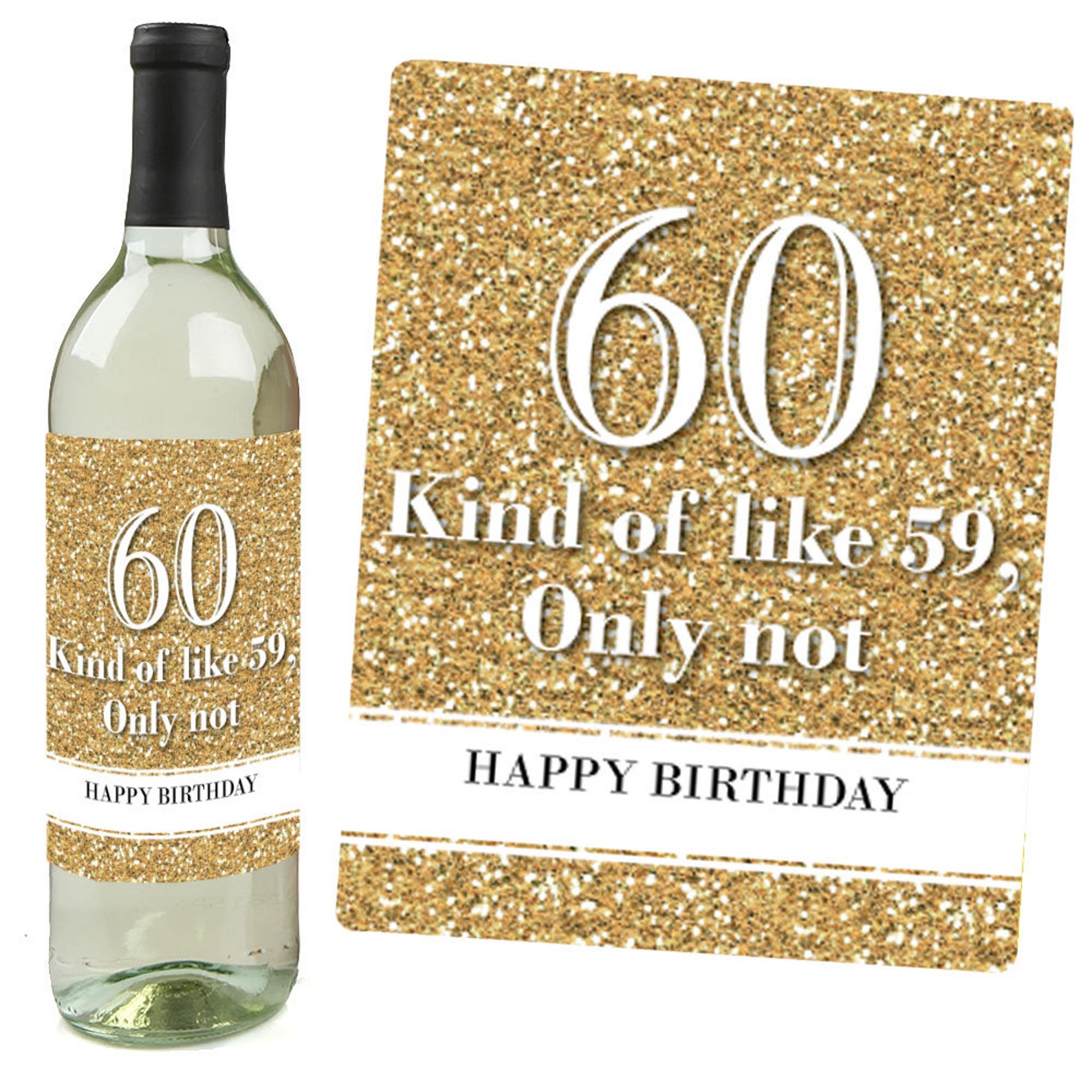 Adult 60th Birthday Gold Birthday Party Gift for Women and - Etsy