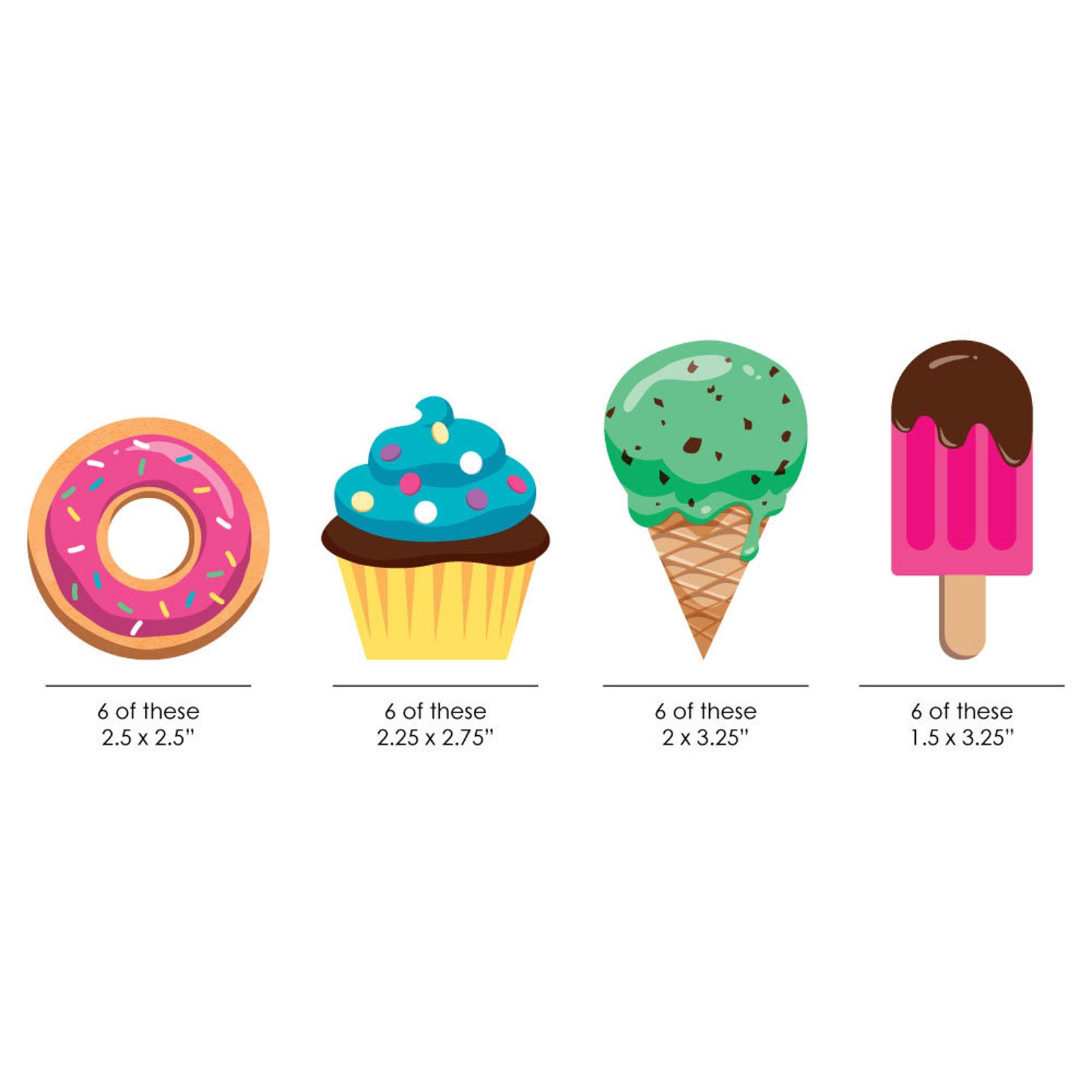 Sweet Shoppe DIY Shaped Paper Cut Outs Candy and Bakery - Etsy