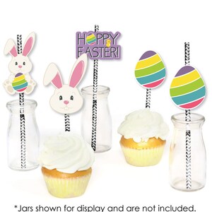 Easter - Paper Straw Décor - Easter Table Decorations - Hippity Hoppity ...